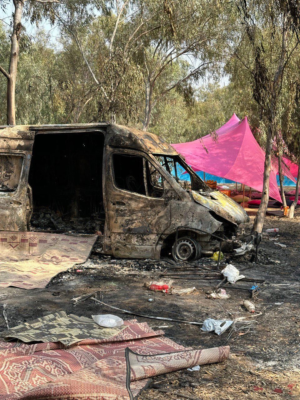 Burned remains of the Nova party | Hamas Massacre